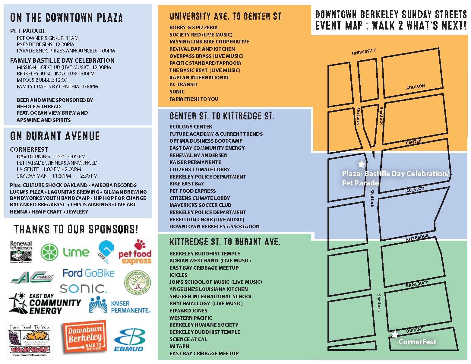 Sunday Streets Berkeley – DOWNTOWN BERKELEY